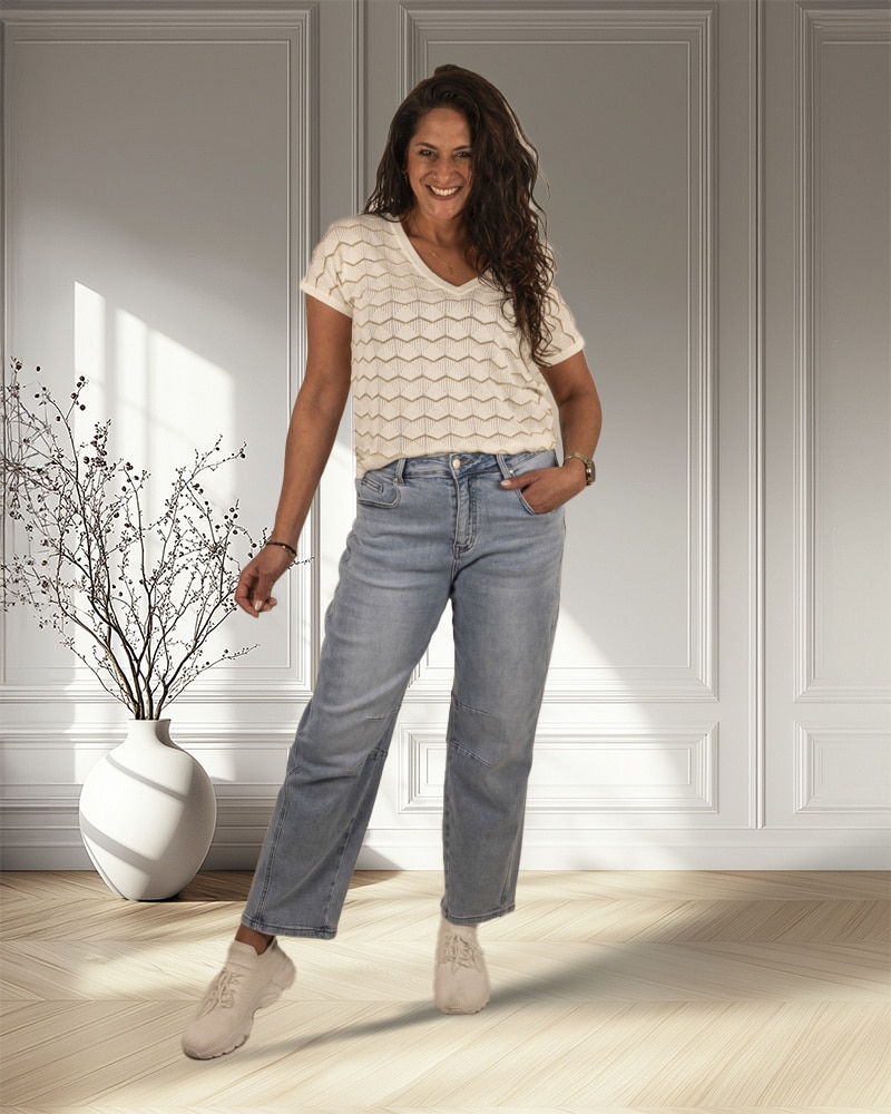 Light blue balloon jeans van Hello Miss - El-Vita